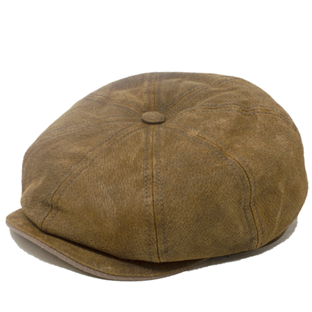 Stetson 8 Panel Pigskin Newsboy Cap – DelMonico