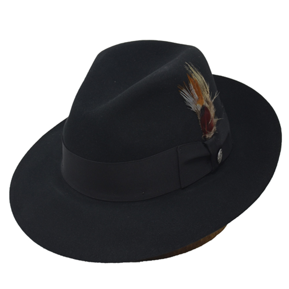 Stetson Temple Fur Felt Fedora Hat – DelMonico